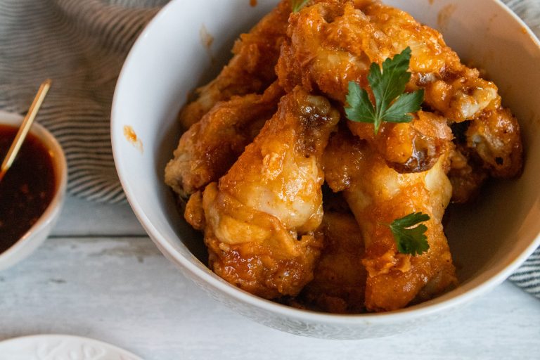 Maple Sriracha Baked Chicken Wings | The Fancy Pants Kitchen