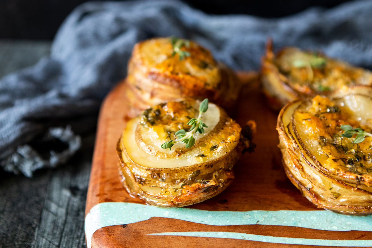 Crispy Cheesy Potato Stacks | The Fancy Pants Kitchen
