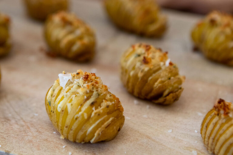 Cheesy Hasselback Potatoes | The Fancy Pants Kitchen