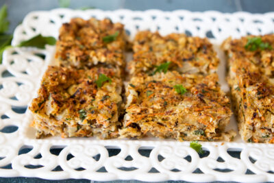 Savory Matzah Farfel Kugel | The Fancy Pants Kitchen
