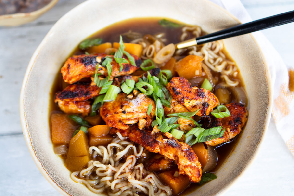 Chili Crisp Chicken Ramen | The Fancy Pants Kitchen