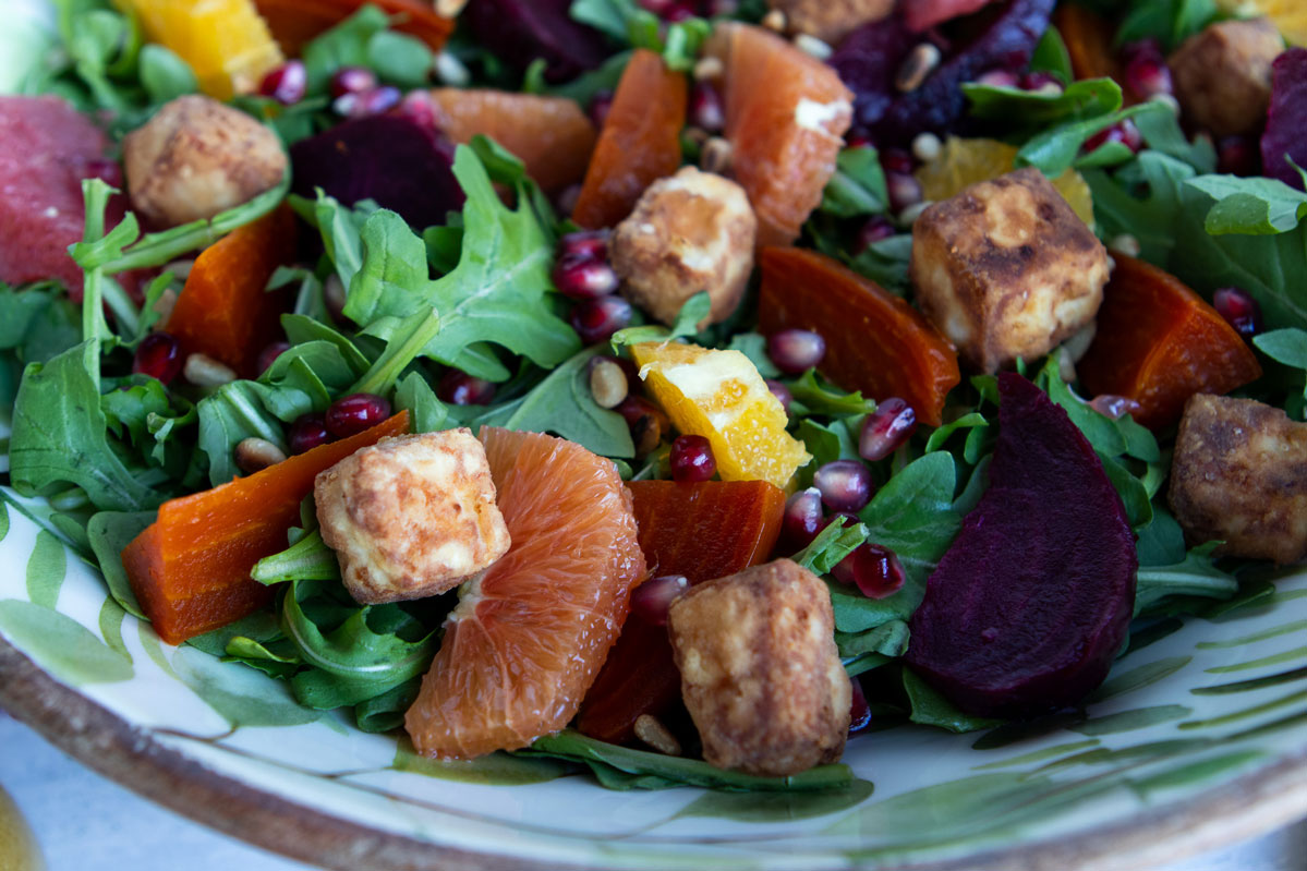 Citrus and Beet Salad with Halloumi Croutons | The Fancy Pants Kitchen