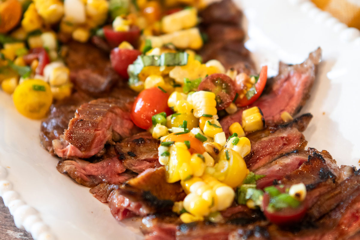 Summer Steak with Corn and Tomatoes | The Fancy Pants Kitchen