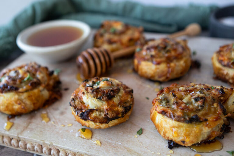 Onion and Cheese Pinwheels | The Fancy Pants Kitchen