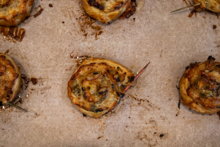 Onion and Cheese Pinwheels | The Fancy Pants Kitchen